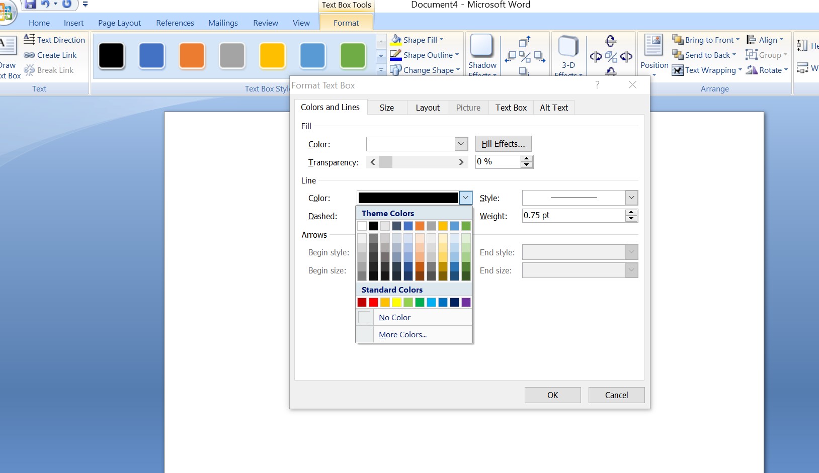 How do you draw a textBox and remove its outline in MS Word? - Marasaw.com